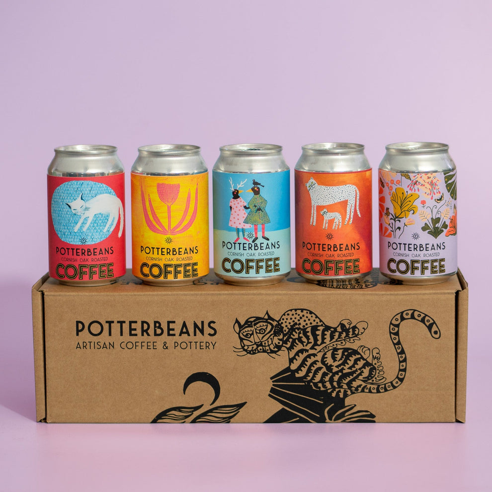 Gift Box of 5 Coffee Tins, speciality coffee set whole bean – Potterbeans